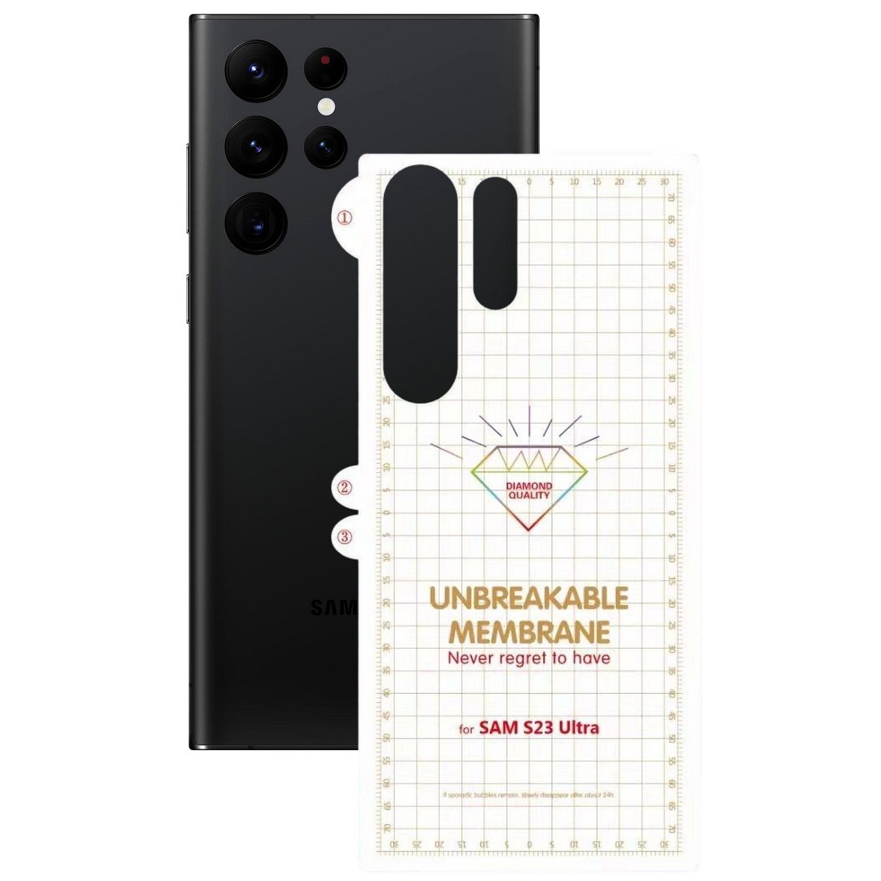 Galaxy S23 Ultra Unbreakable Membrane Back Screen Guard Protector