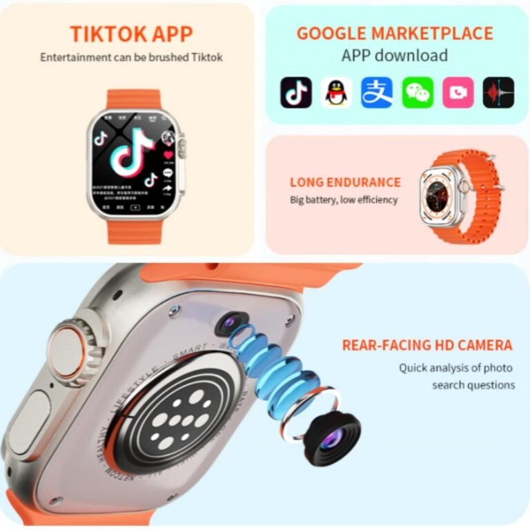 S8 Ultra 3 5G Back Camera Android Smartwatch 8/128
