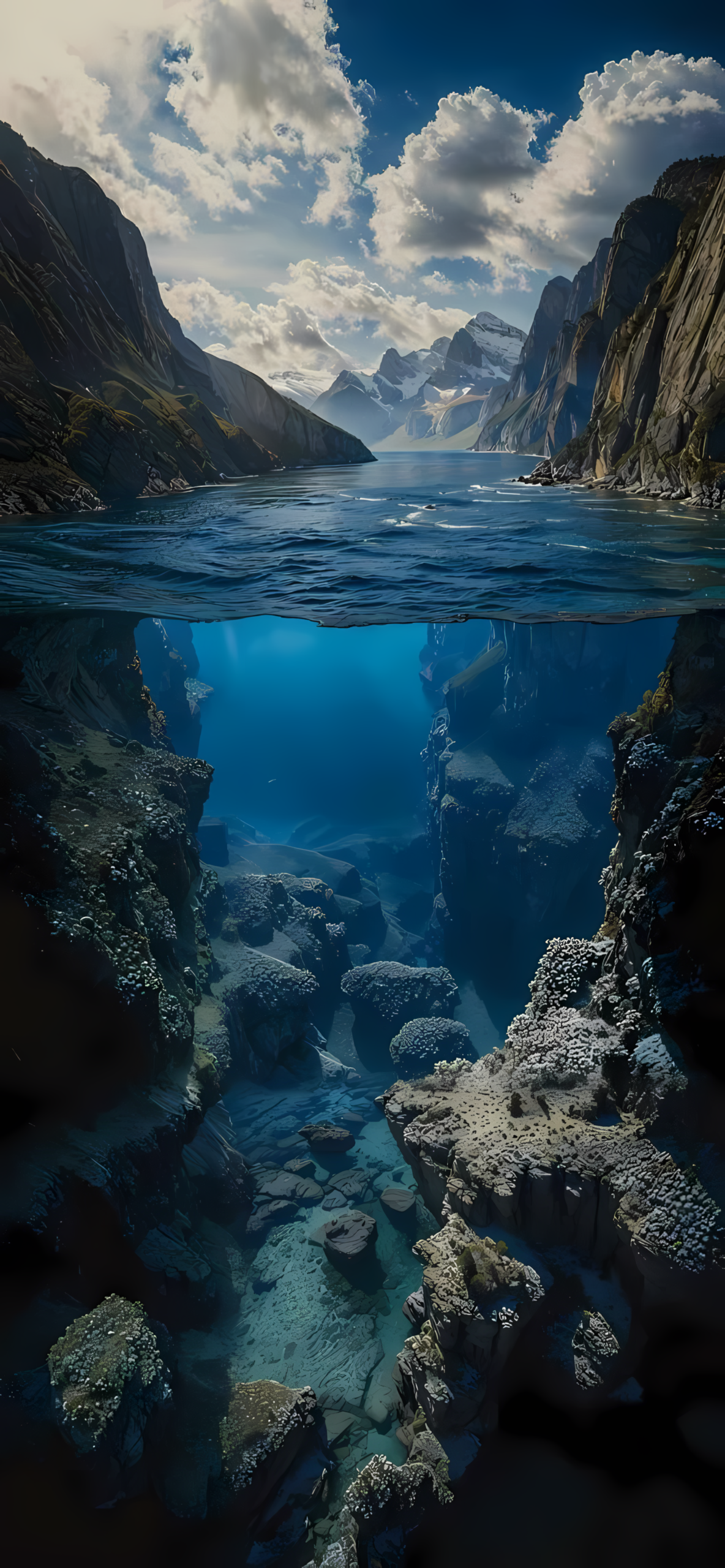 Free Download Ocean Rift Valley iPhone 4K Wallpaper